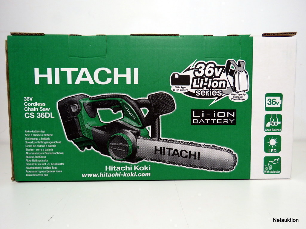 Netauktion - Hitachi, kedjesåg CS36DL 36V 2,0AH