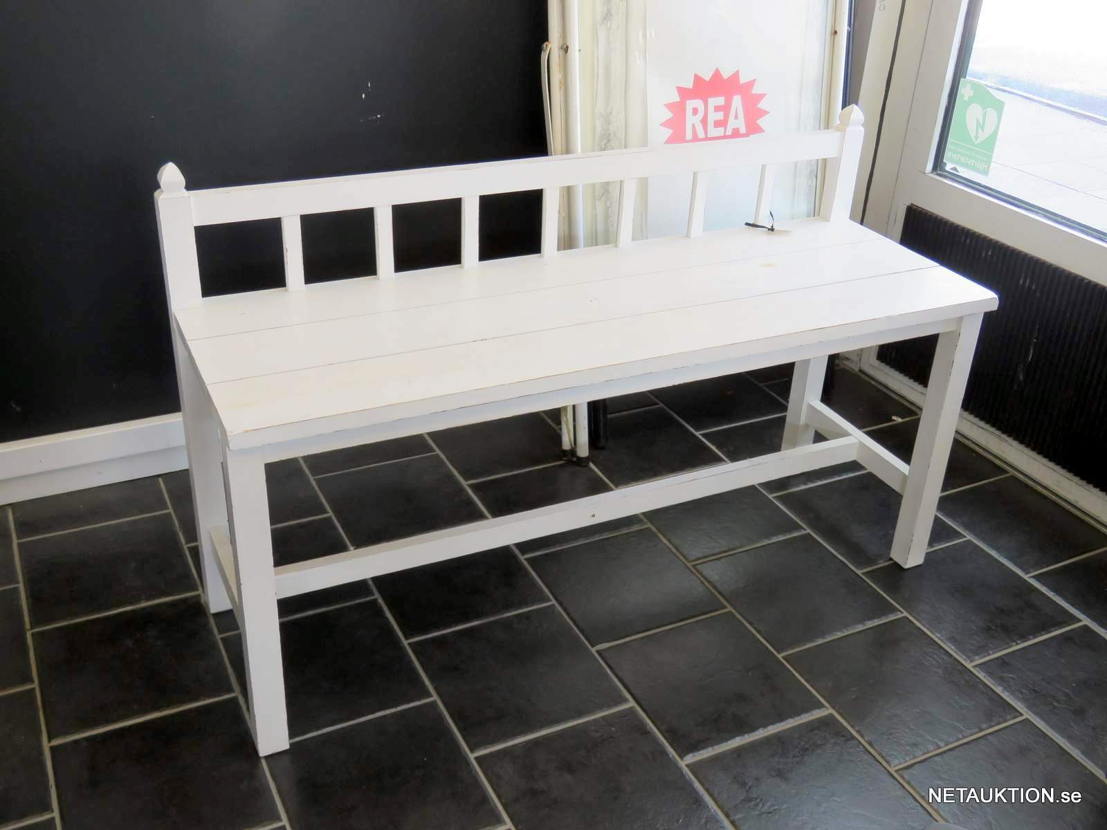 Netauktion - Liten vit bänk